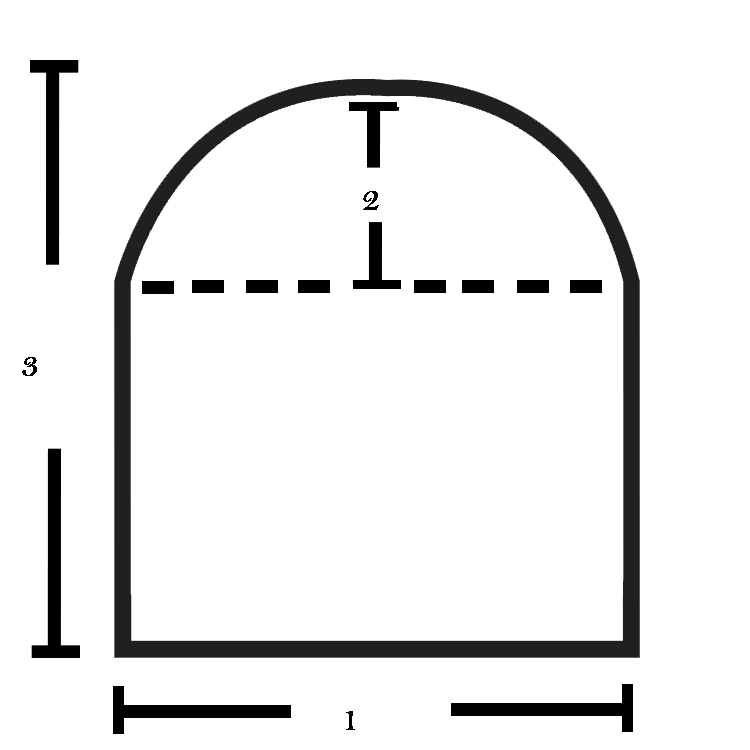 3″ Height x 3″ Width x 1″ Length 2″ Rounded Top MDF Rounded Seat Foam ...
